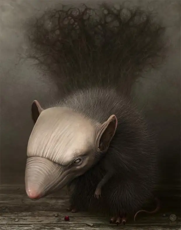 Dystre verdener av Anton Semenov -maleri, kunst