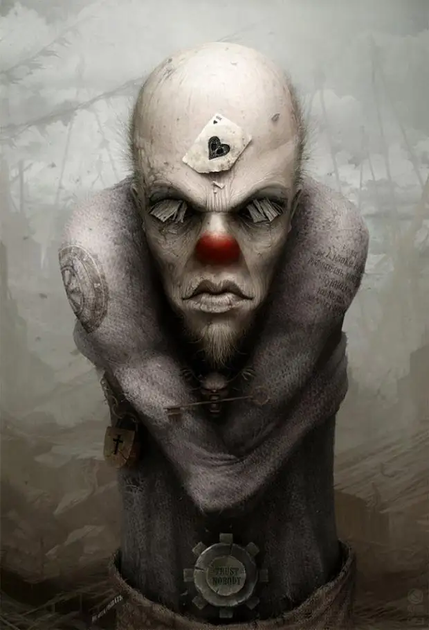 Dystre verdener av Anton Semenov -maleri, kunst