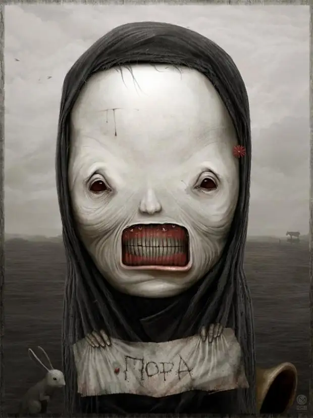 Mundos sombríos da pintura de Anton Semenov, arte