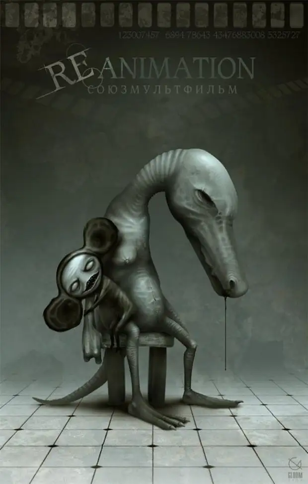 Dystre verdener av Anton Semenov -maleri, kunst