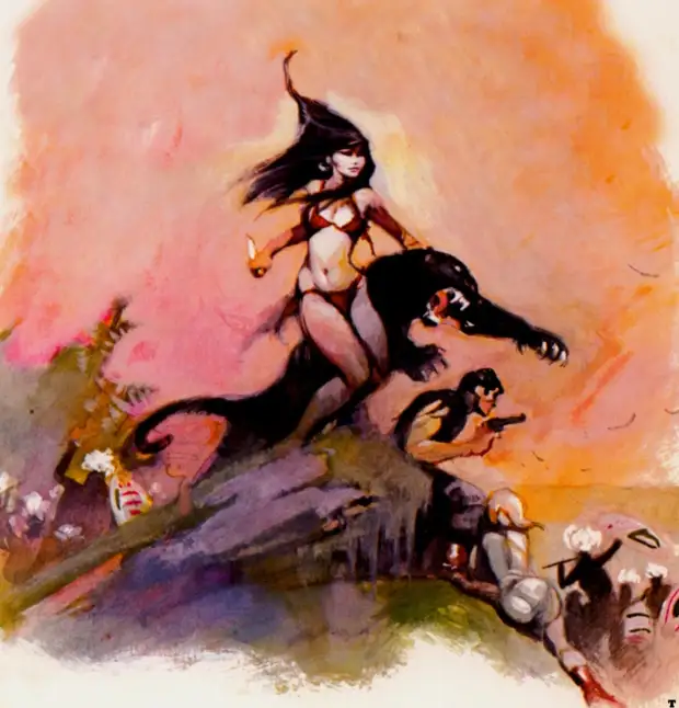 Iṣẹ ọna Frank Frazetta, itan -akọọlẹ, awọn kikun, awọn oṣere