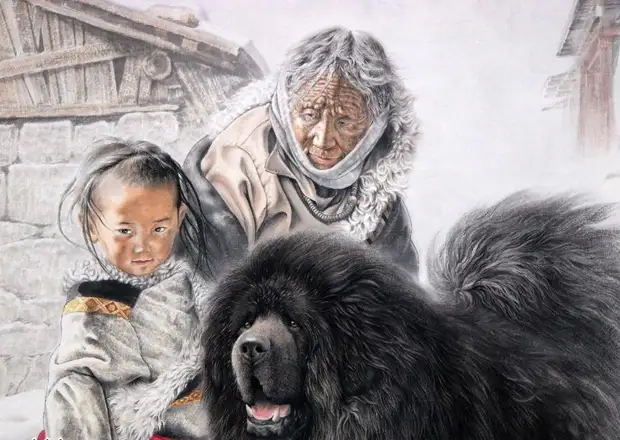 Animais en pinturas Gohua de Tang Jiang