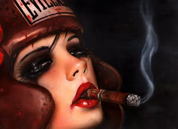 Inspiration in smoking women paintings, smoking, creativity