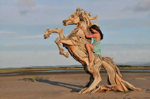 Les plus étonnantes sculptures en bois flotté art, bois flotté, sculptures