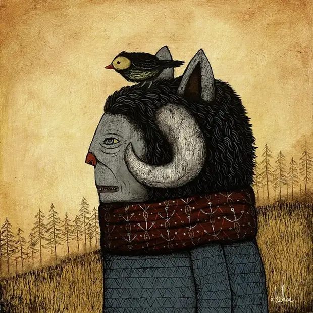 La Viro kun la Ruĝa Nazo Andy Kehoe, Arbaraj Spiritoj