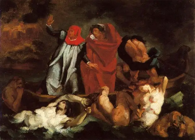 Barque of Dante (Ka dib Delacroix)