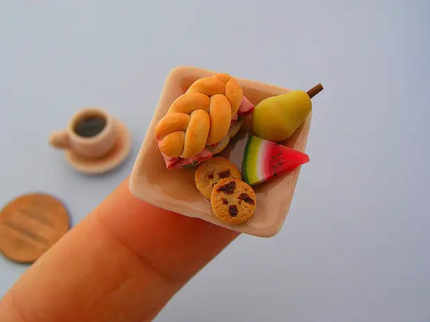 Colazione per Thumbelina mini, cibo, scultura