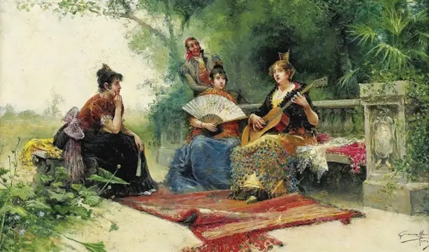 Juan Gimenez y Martin artista (1855-1901). Serenata andre eder batentzat