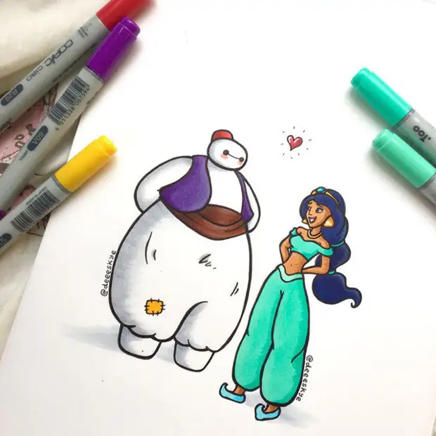 UBaymax noJasmine. I-Baymax, izithombe, irobhothi