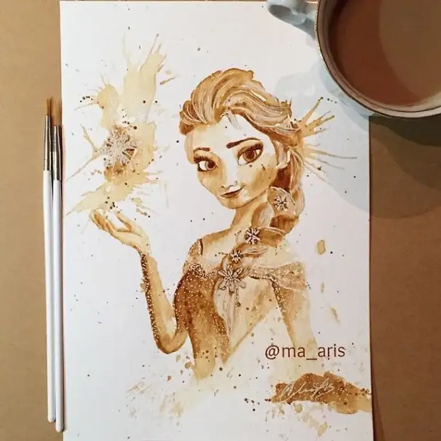 กาแฟเอลซ่า ภาพวาด