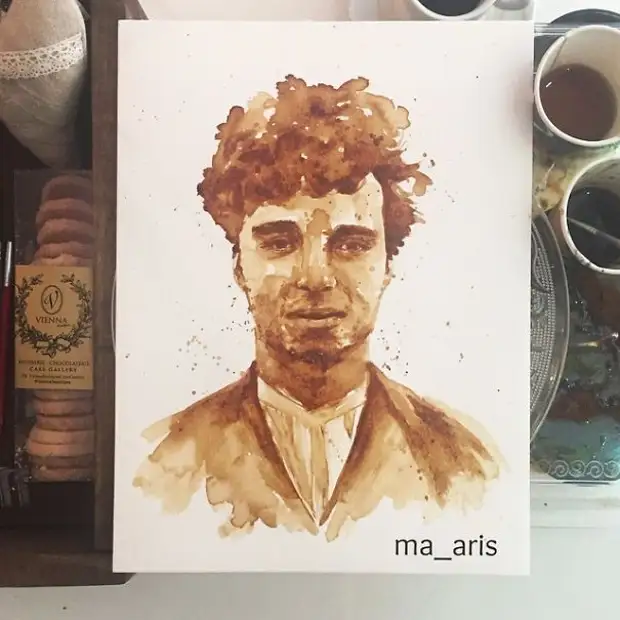 Charlie Chaplin kape, mga guhit