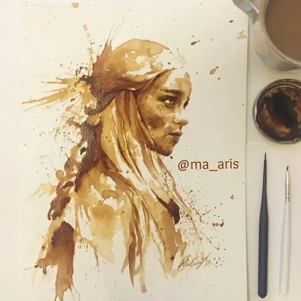 Mother of dragons coffee, drawings