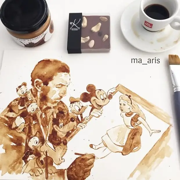 กาแฟ Walt Disney ภาพวาด