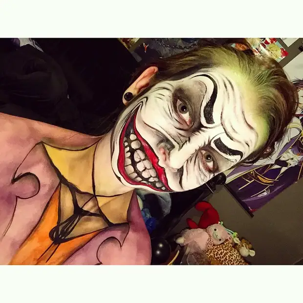 Joker, Cheshire Cat en oare alter ego's fan in jonge make-up artyst make-up, make-up, artyst