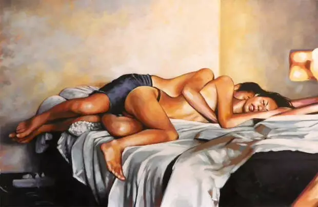 Oil paintings: sensual works by Thomas Saliot