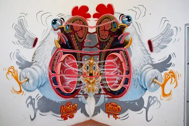 Nychos Nychos, भित्तिचित्र द्वारा सडक कला