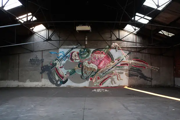 Street art par Nychos Nychos, graffiti