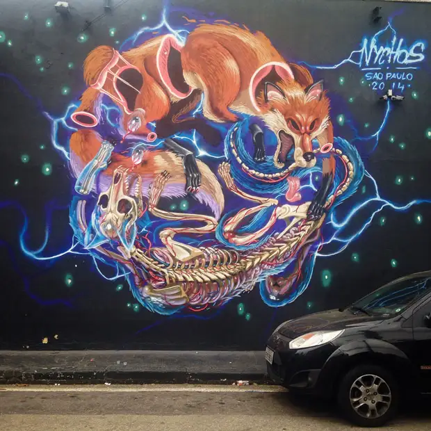 Arte de rúa de Nychos Nychos, pintadas