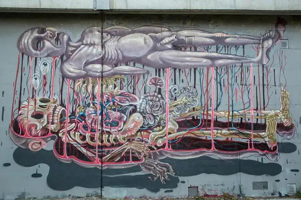 Ri atizay pa Nychos Nychos, grafiti