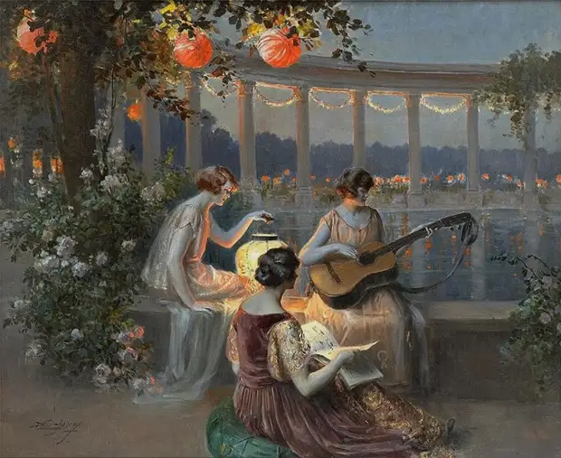 Artista Delphin Enjolras (1857 - 1945). È stata una bellissima serata estiva