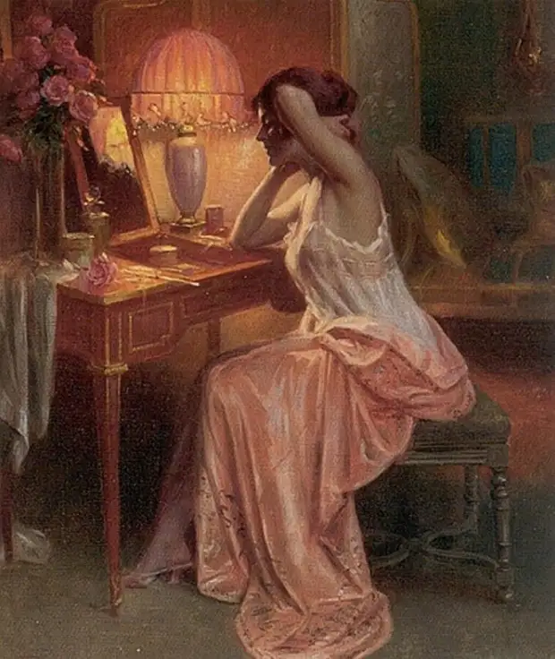 Kunstner Delphin Enjolras (1857 - 1945). Det var en skøn sommeraften