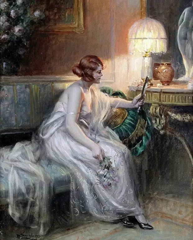 Artista Delphin Enjolras (1857 - 1945). Foi uma noite de verão maravilhosa