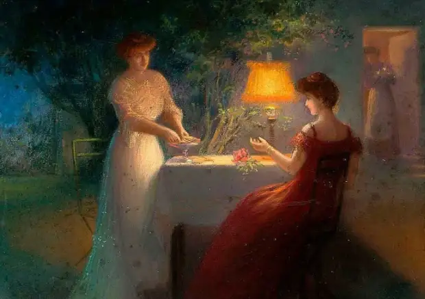 Artista Delphin Enjolras (1857 - 1945). Foi uma noite de verão maravilhosa