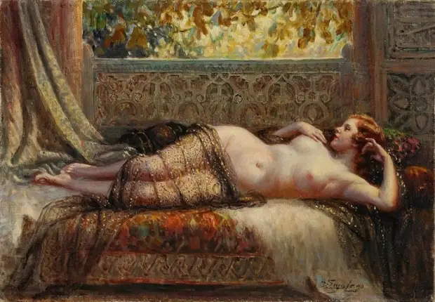 Artist Delphin Enjolras (1857 - 1945). Kienet lejla sabiħa tas-sajf