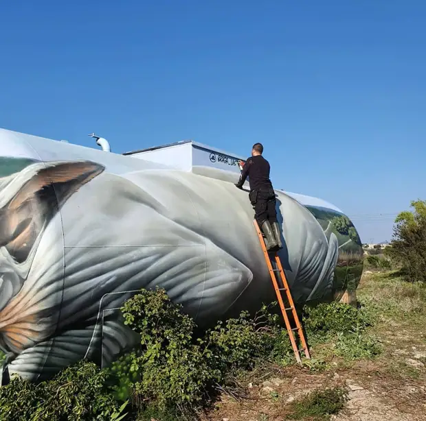 Fransk gadekunstner skaber realistiske 3D -objekter