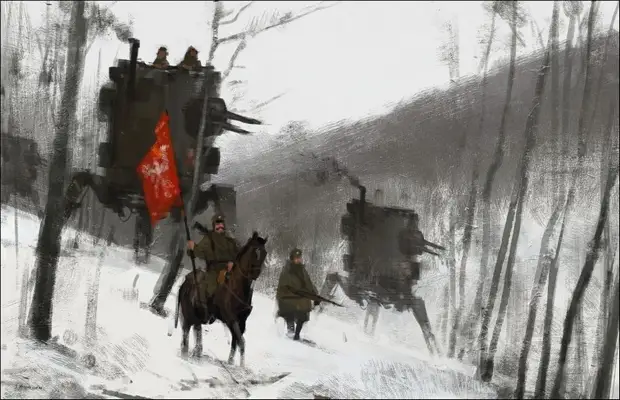 藝術家 Jakub Rozalski 的繪畫 Jakub Rozalski，繪畫，藝術家