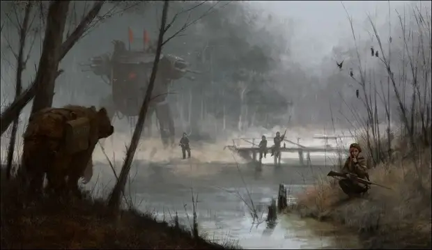 예술가 Jakub Rozalski의 그림 Jakub Rozalski, 그림, 예술가