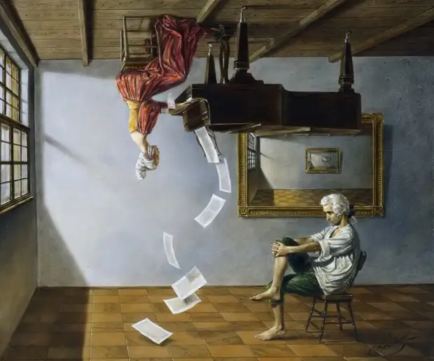 Mikhail Khokhlachev surrealistiese kunstenaar van Rusland, surrealiste, kunstenaars