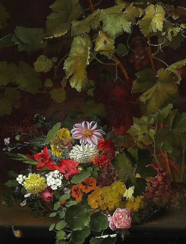 Künstler Otto Diderich Ottesen (1816-1892). Lyrische Blumenporträts