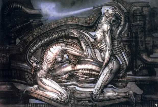 Giger Hans Rudolph. Hunermendê Swîsreyî Giger, posta dirêj, wêne, hunermend, xerîb