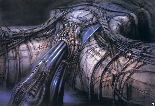 Giger Hans Rudolph. Sveitsisk kunstner Giger, langt innlegg, foto, kunstner, romvesen