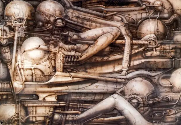 Giger Hans Rudolph. Sveitsisk kunstner Giger, langt innlegg, foto, kunstner, romvesen