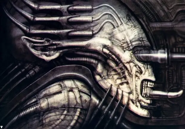 Giger Hans Rudolph. Schweiziska konstnären Giger, långt inlägg, foto, konstnär, utomjording