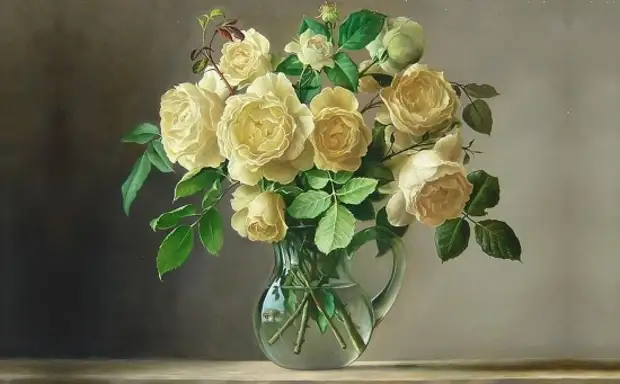 Artist Pieter Wagemans. Roses na -amasị m