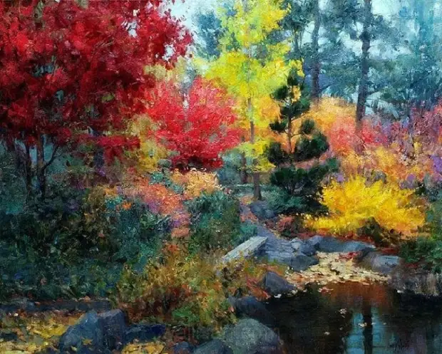 Amerikkalainen impressionistitaiteilija Eric Wallis