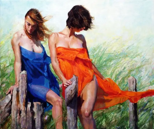 L'artista impressionista americano Eric Wallis