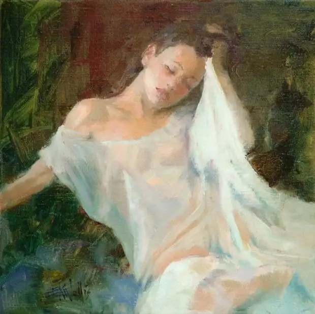 L'artista impressionista americano Eric Wallis