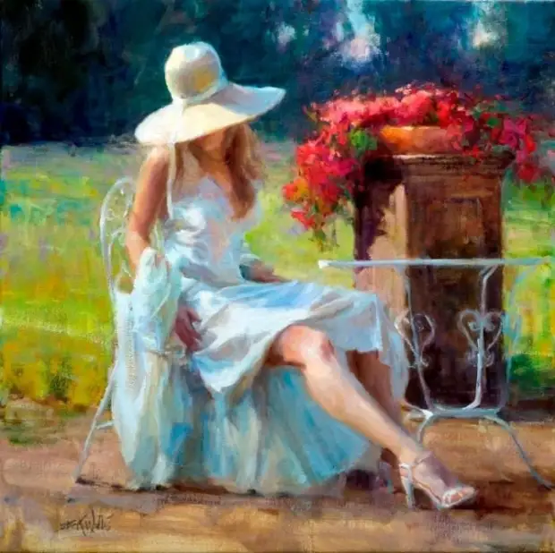 L'artista impressionista americano Eric Wallis