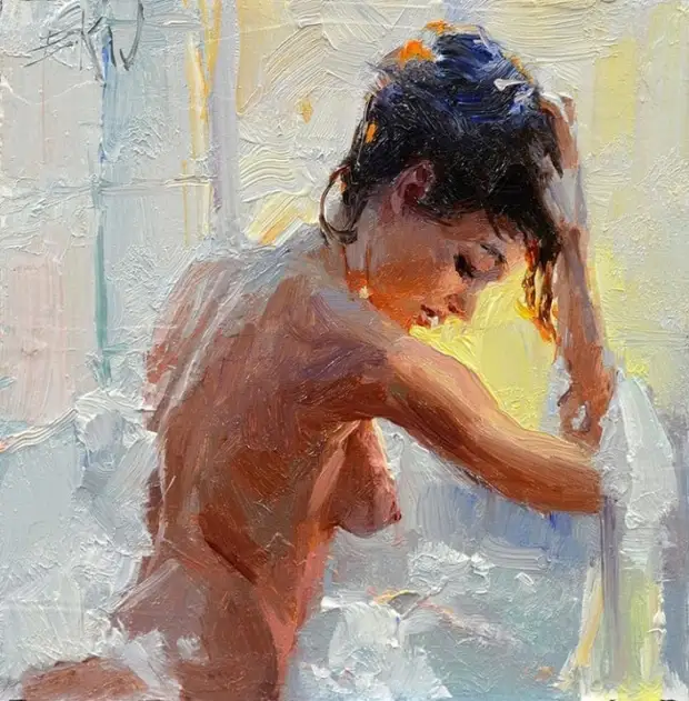 L'artista impressionista americano Eric Wallis