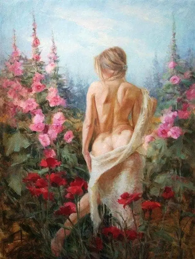 L'artista impressionista americano Eric Wallis