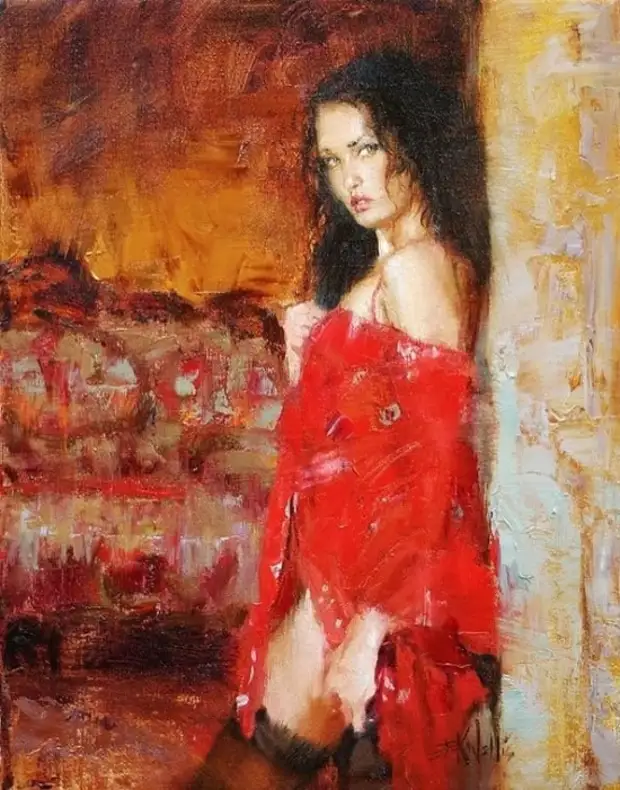 L'artista impressionista americano Eric Wallis