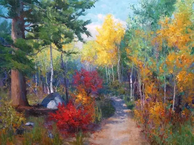 L'artista impressionista americano Eric Wallis