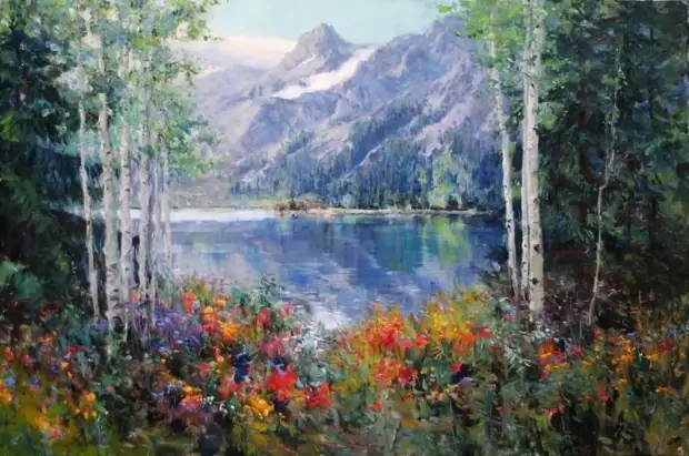 L'artista impressionista americano Eric Wallis