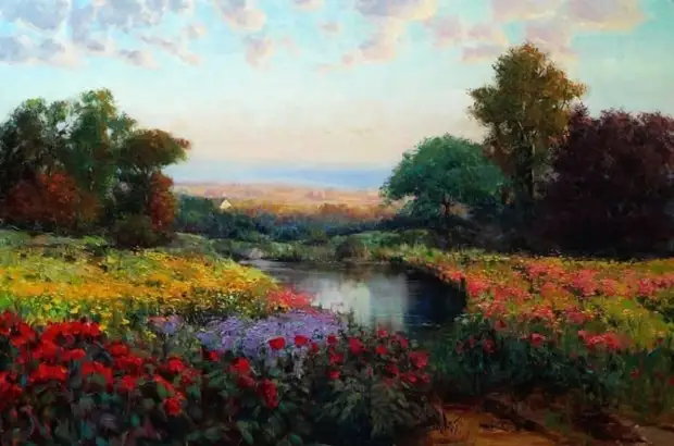 L'artista impressionista americano Eric Wallis