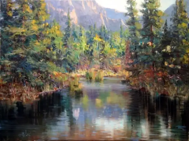 L'artista impressionista americano Eric Wallis