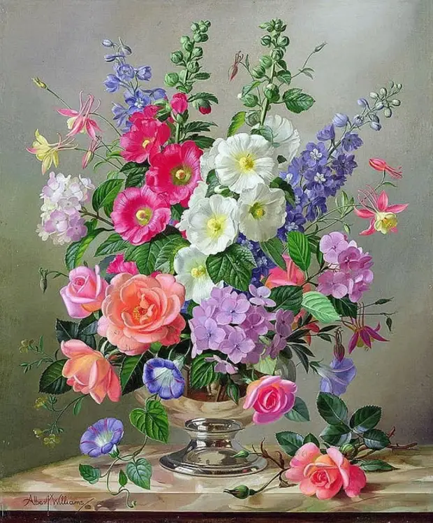 Artistul Albert Williams (1922 - 2010). Florile înfloresc pentru cei care le văd